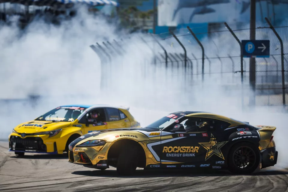 Solid season opener for Toyota’s Formula DRIFT teams in Long Beach